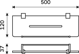 Nimco Police IXI s ohrádkou, 50 cm BORMO černá - BRC X450-X-90