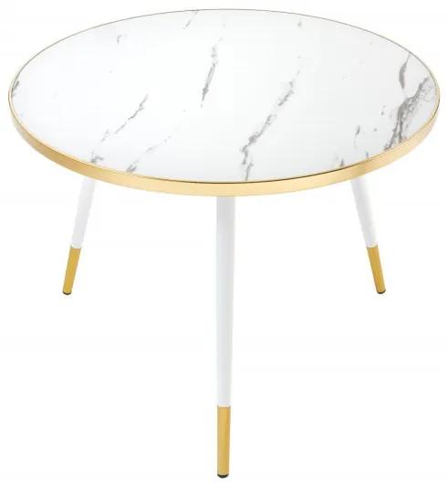 Konferenční stolek Paris 60cm bílý mramorový vzhled/ 41891