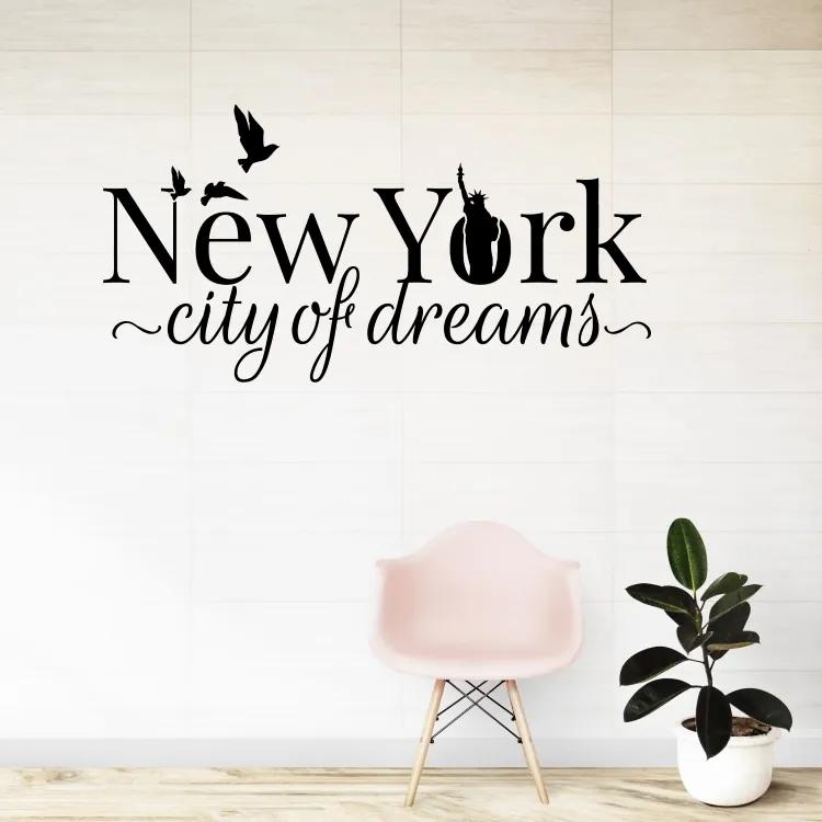 New York city of dreams - vinylová samolepka na zeď 100x50cm