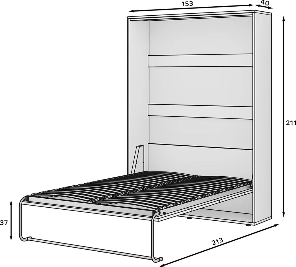 ADRK Furniture Vivario Výklopná postel 140 ADRK-WB-VIV-140-K