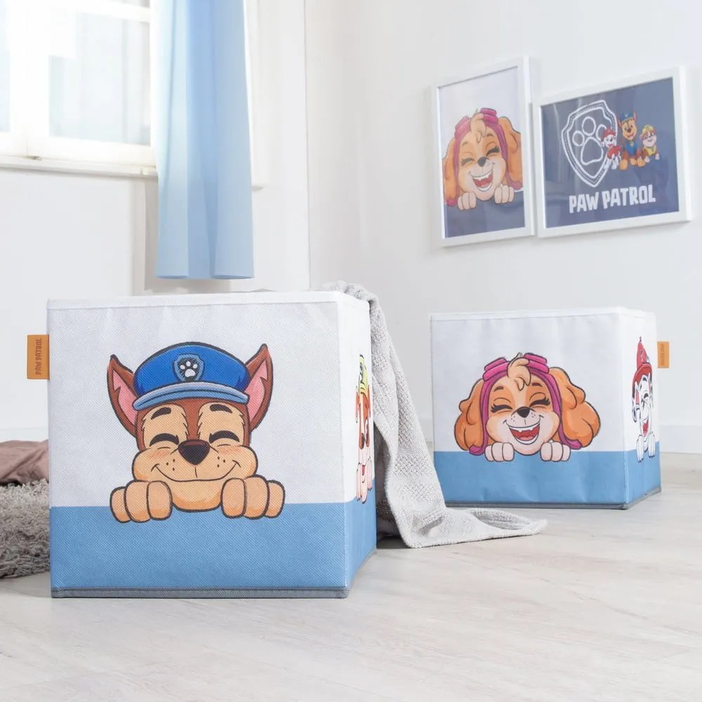 Látkové dětské organizéry na hračky v sadě 2 ks 27x27x27 cm Paw Patrol – Roba