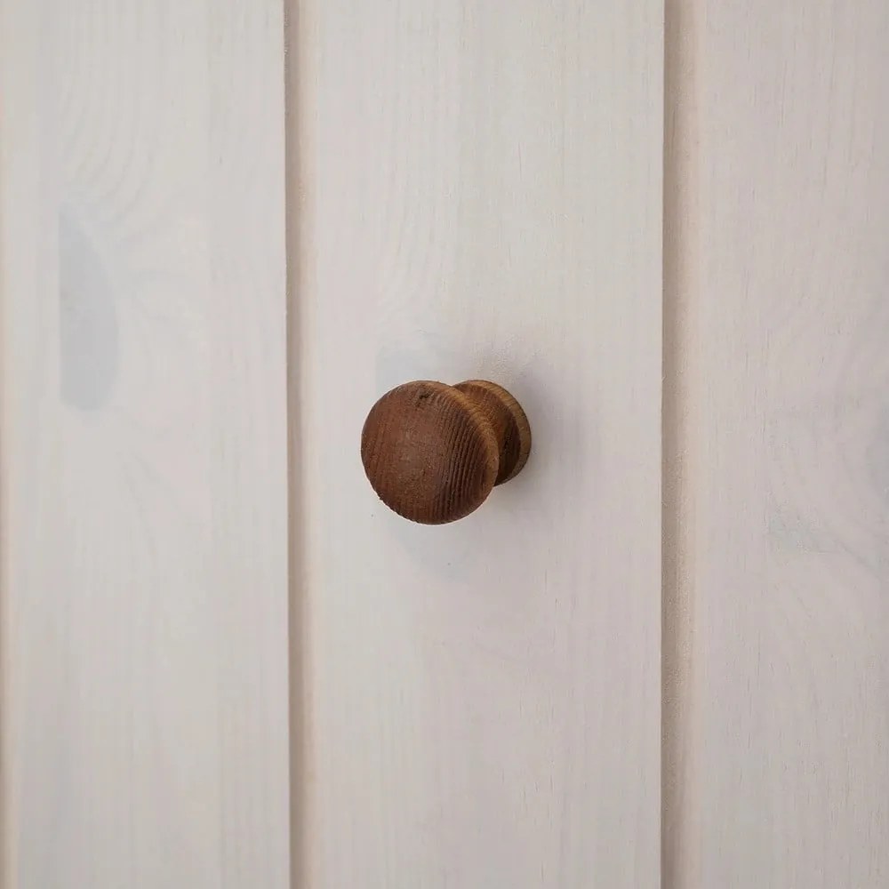 Bílá předsíňová sestava z borovicového dřeva 55x100x2 cm Anita – Støraa