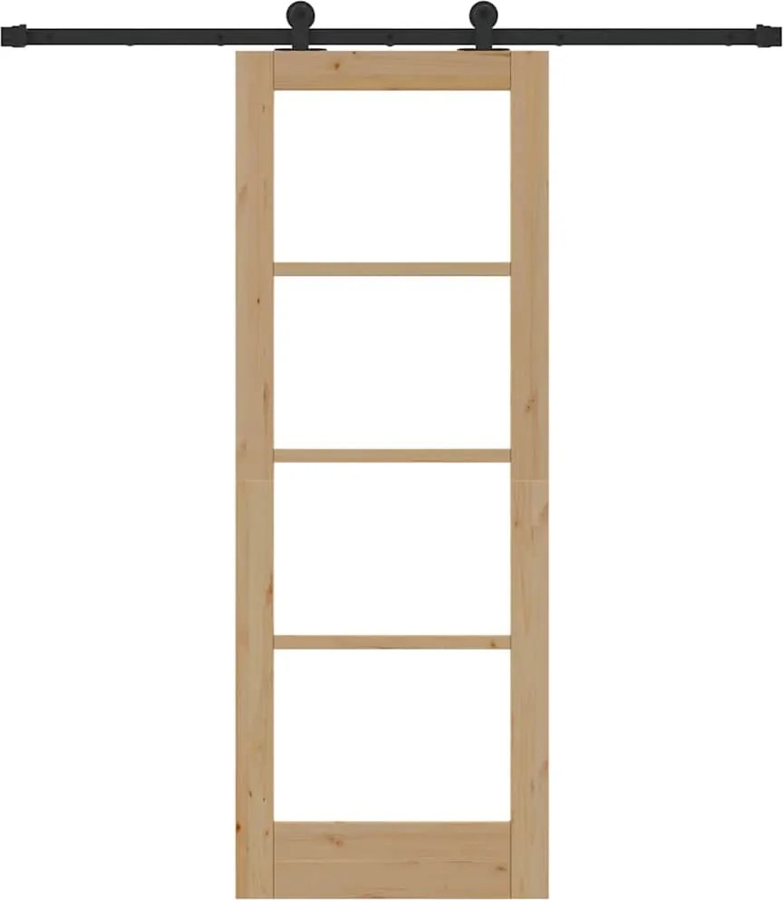 Posuvné dveře ORKDAL 73,5 x 198,5 cm Přirozená a černá 3331987