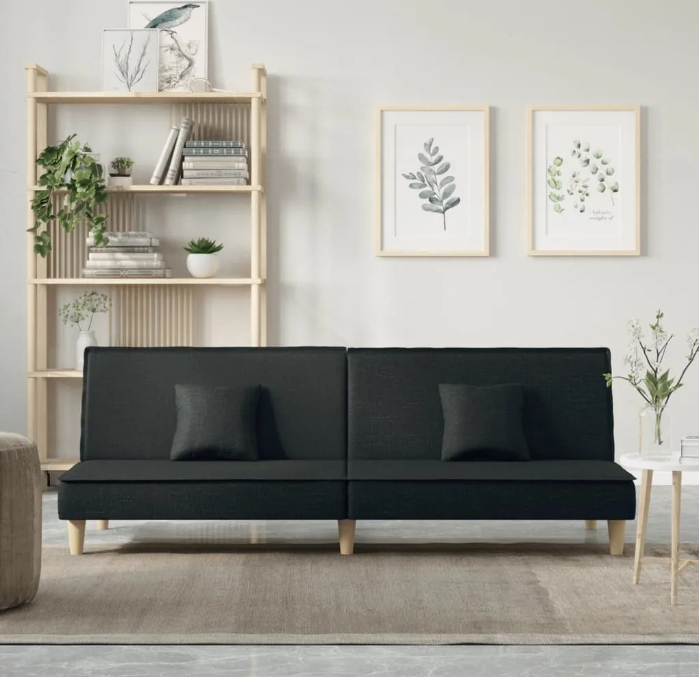 vidaXL Rozkládací pohovka textil [351904] Barva: Černá