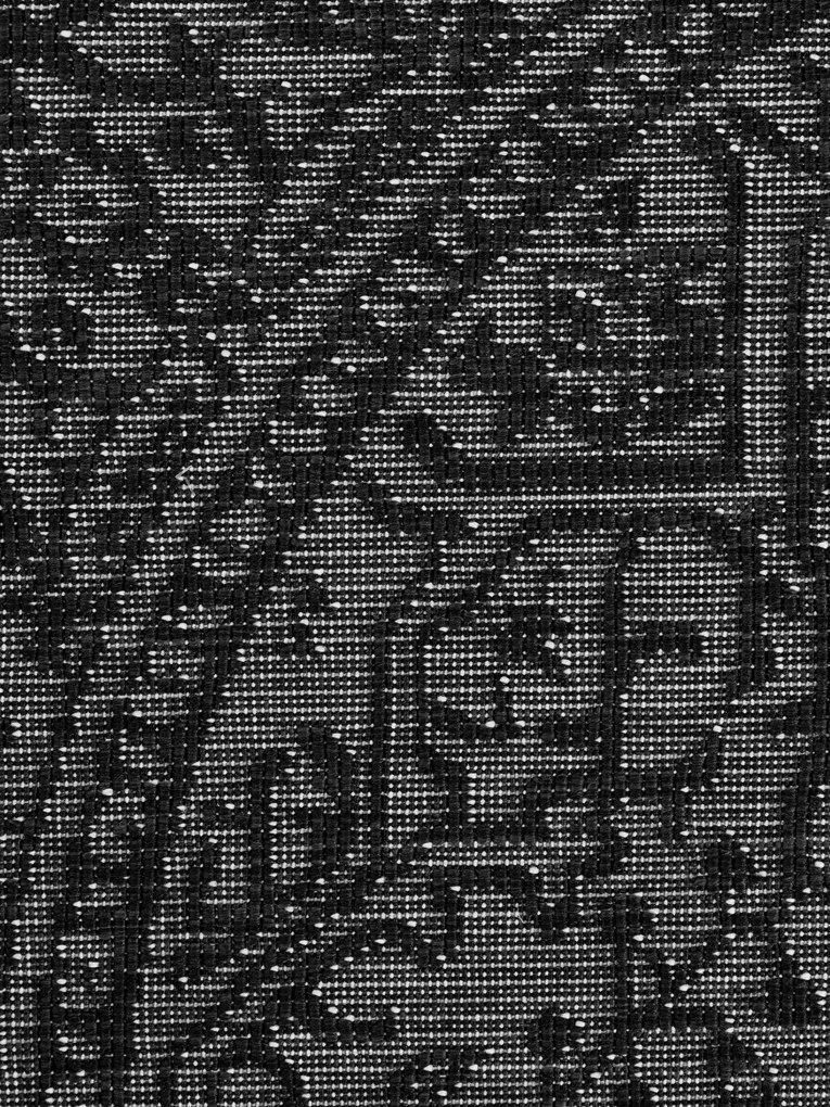 NORTHRUGS, Kusový koberec Duet Kona 106248 Black/White kruh - na ven i na doma, 160x160 (průměr) kruh, černobílá, chodba / předsíň