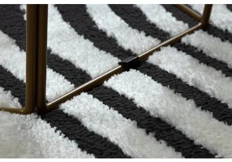 Moderní koberec MODE 8597 geometrická krémová / černá velikost 240x330 cm | krásné koberce cz