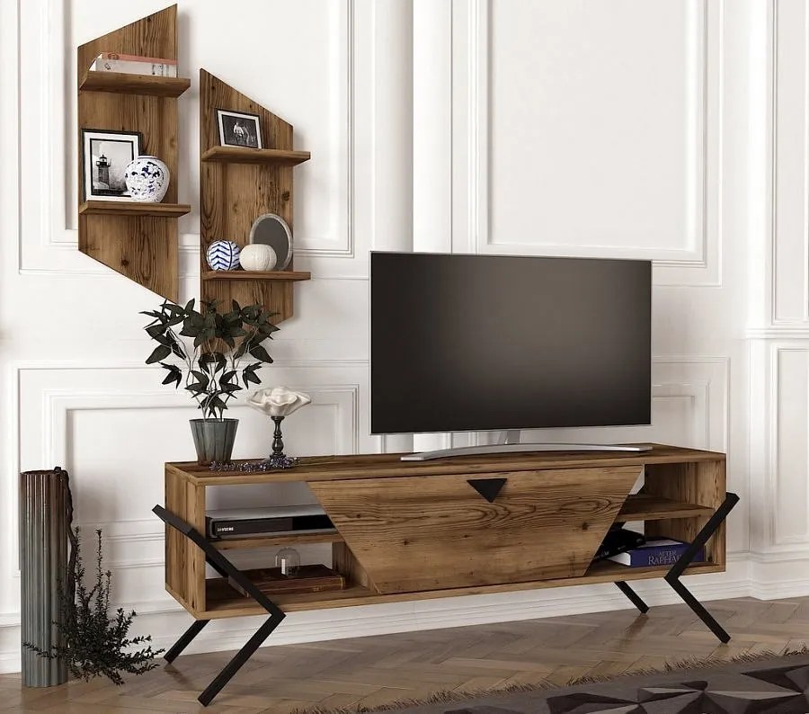 Casarredo - Komfort nábytek Televizní stolek s policemi POZANTI lydia