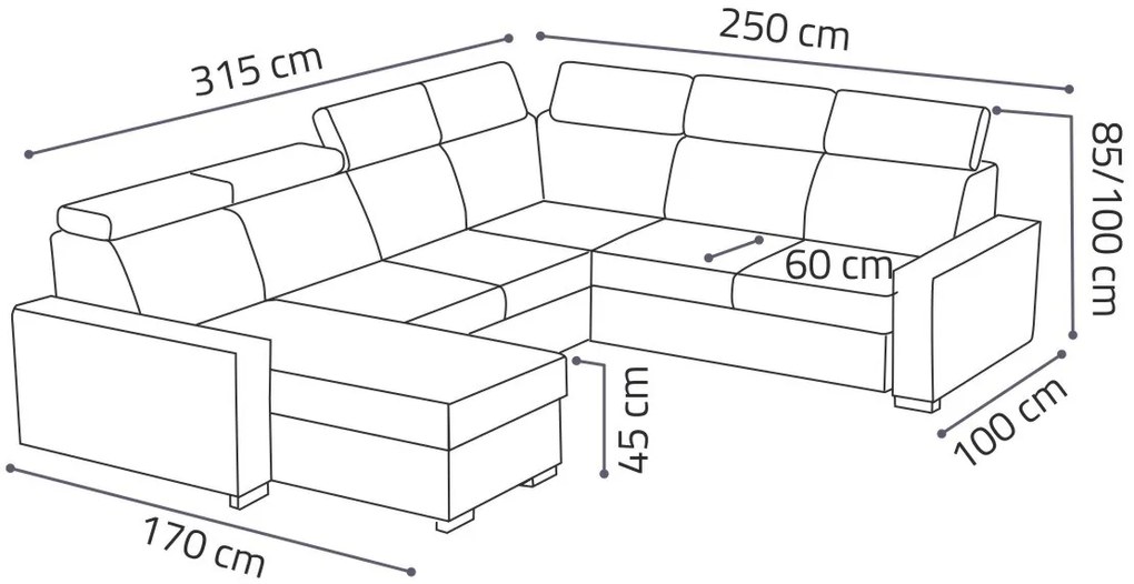 FN Sedací souprava Petrit U levá Aragon béžová