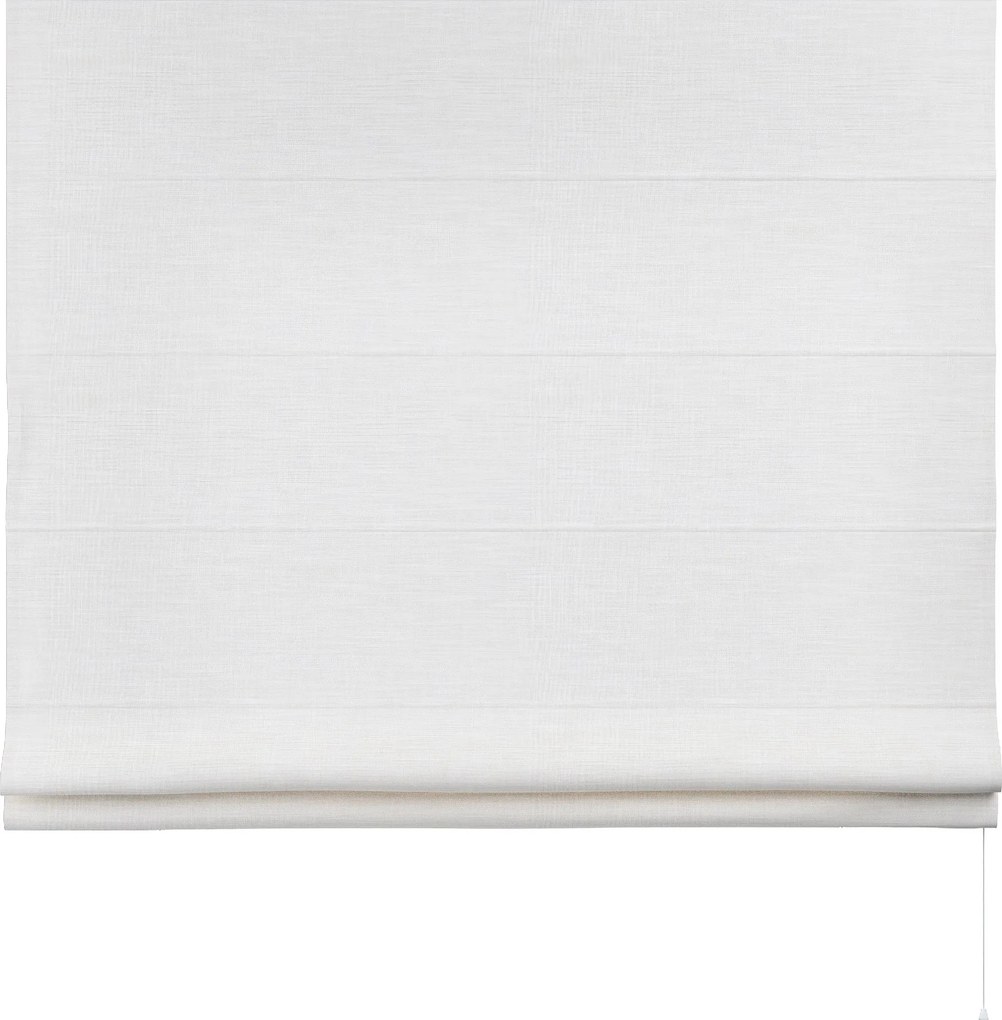 Římská roleta Bari barva bílá látka pletený vzor