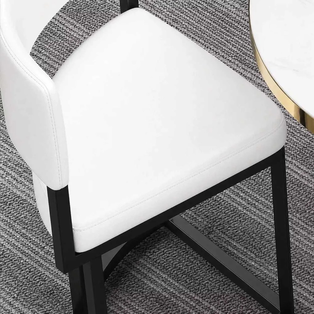 LuxuryForm DESIGN Jídelní set MONTE 4+1 - bílý / černý