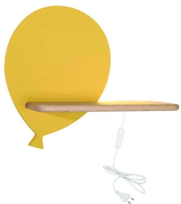 Dětská nástěnná lampa BALLOON LED Candellux Žlutá