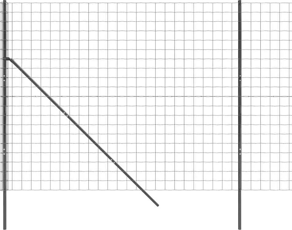 Drátěný plot antracitový 1,4 x 25 m pozinkovaná ocel 154235