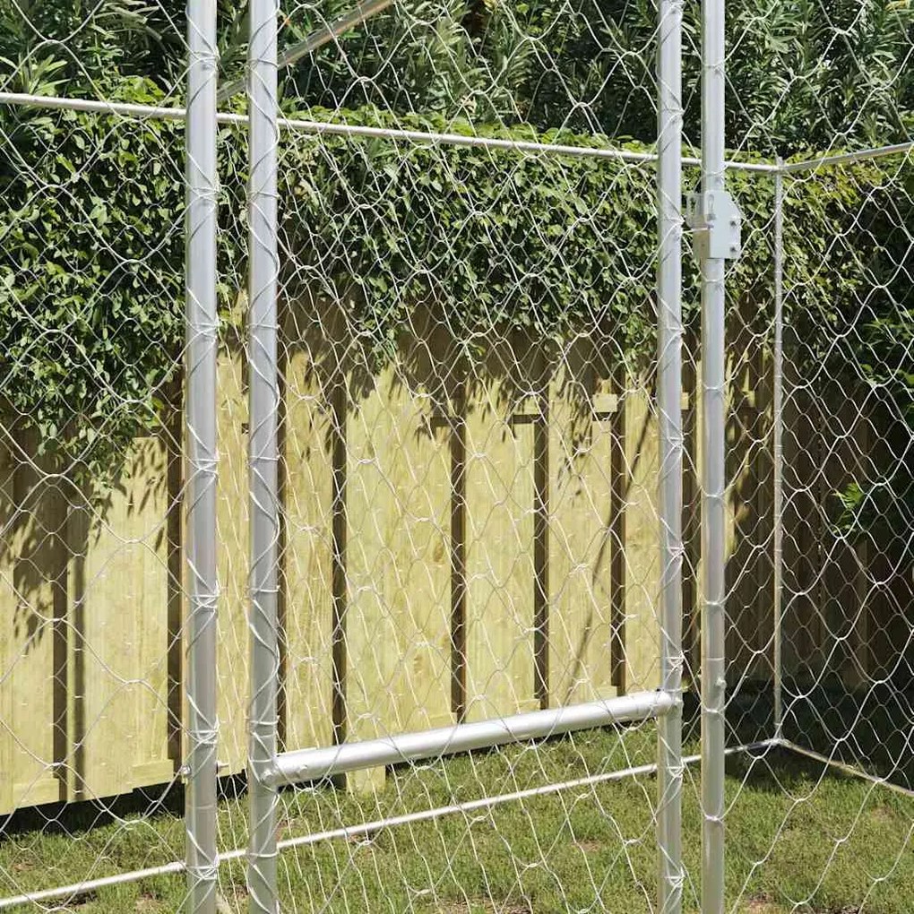 Klec pro psa Stříbrná 400 x 200 x 200 cm Pozinkovaná ocel 3368306
