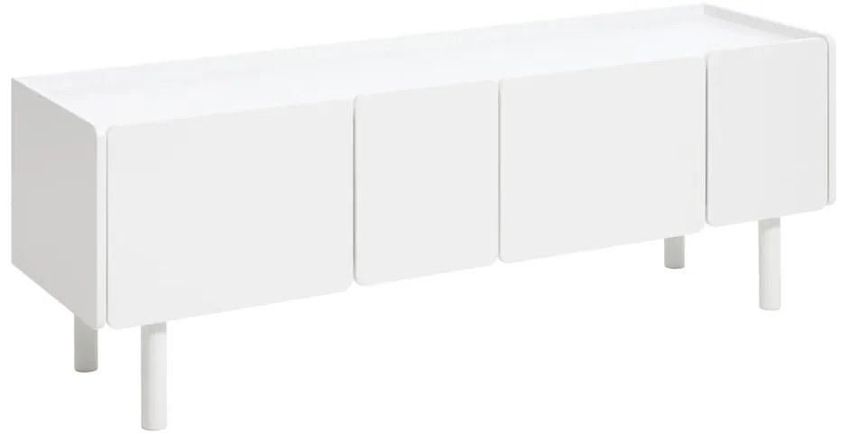 Bílý TV stolek 160x55x45 cm Bera – Unique Furniture