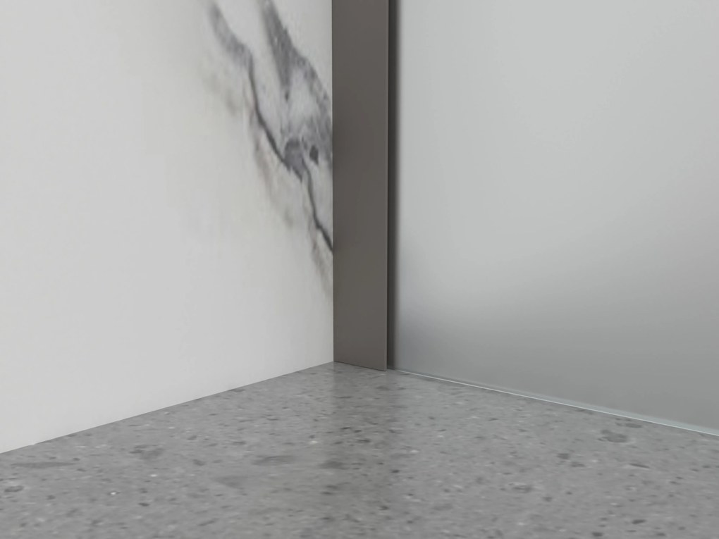 Erga Paris, sprchová zástěna Walk-In 120x200 cm, 8mm sklo námraza, grafitový profil, ERG-V02-PARIS-120x200-FR-GG