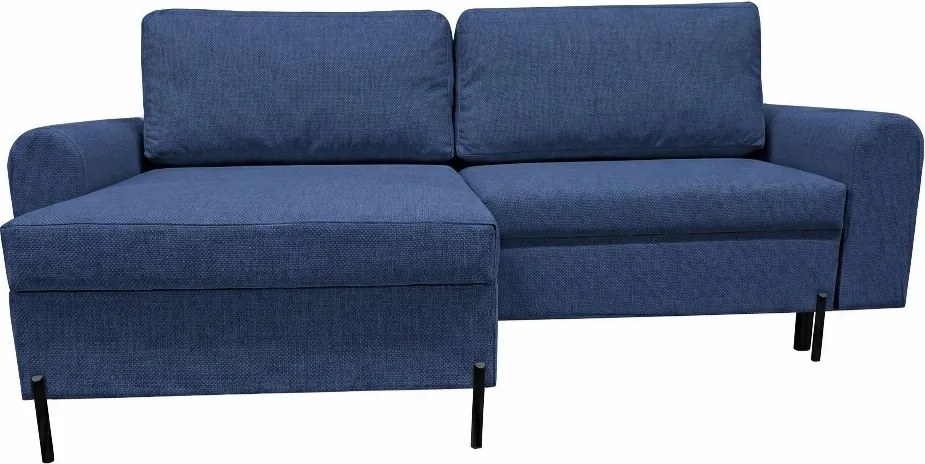 Rohová rozkládací sedací souprava do L PORTINE, 245 cm, s úložným prostorem Roh pohovky: Levý roh, Barva látky Sawana: Šedá (Sawana 21)