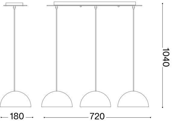 Ideal Lux - Lustr na lanku FOLK 3xE27/60W/230V hnědá