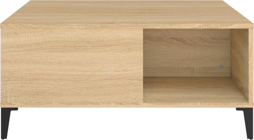 vidaXL Konferenční stolek 80 x 80 x 36,5 cm kompozitní dřevo [821103] Barva: bílá s vysokým leskem