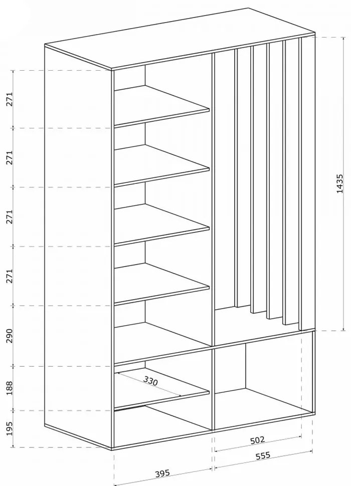 Předsíňová stěna MILON | 100 cm | se zrcadlem | UNI provedení | stone green zelená