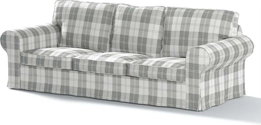 Potah na pohovku IKEA Ektorp 3-místná, nerozkládací barva šedá látka pletený vzor, vzorované