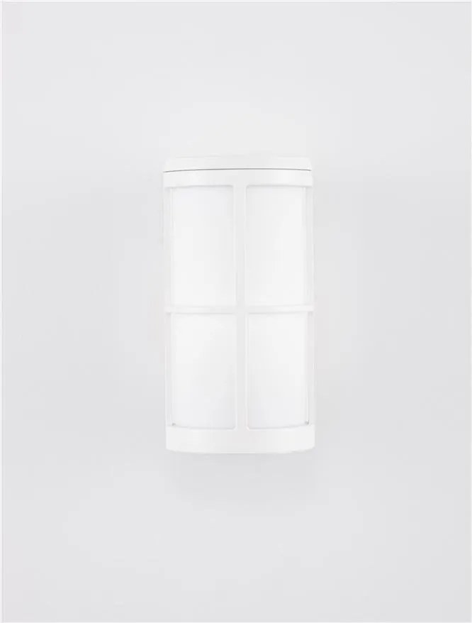 NV 9002850 Venkovní nástěnné svítidlo STONE bílý hliník a akryl E27 1x12W 220-240V IP54 bez žárovky - NOVA LUCE