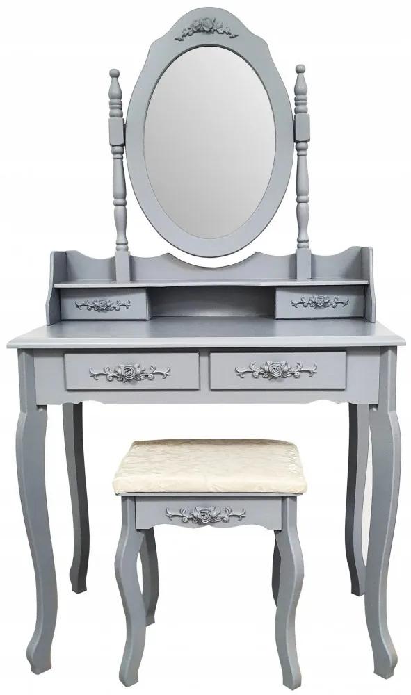 Toaletní stolek v šedé barvě pro dámy