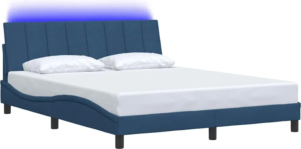 Rám postele bez matrace Hanko modrý 160 x 200 cm textil 3310474