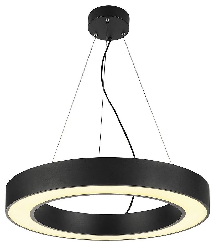 BIG WHITE MEDO RING 60, závěsné svítidlo, LED, černé, pr. 60 cm, vč. ovladače LED 133840