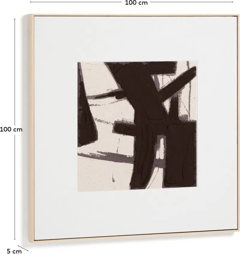 Ručně malovaný obraz s rámem/na plátně 100x100 cm Arilan – Kave Home