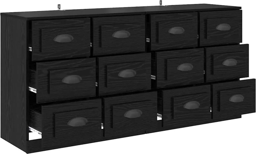 Konzole 2 ks Černý dub 70 x 35,5 x 67,5 cm Kompozitní dřevo 3402667