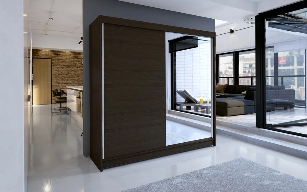 ADRK Furniture Posuvná skříň s zrcadlem VIKI 180 ADRK-SW-VIK-CH-180