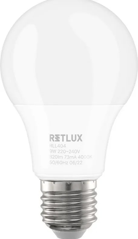 Retlux RLL 404 - E27, 9 W, 4000 K, studená bílá, 820 LM
