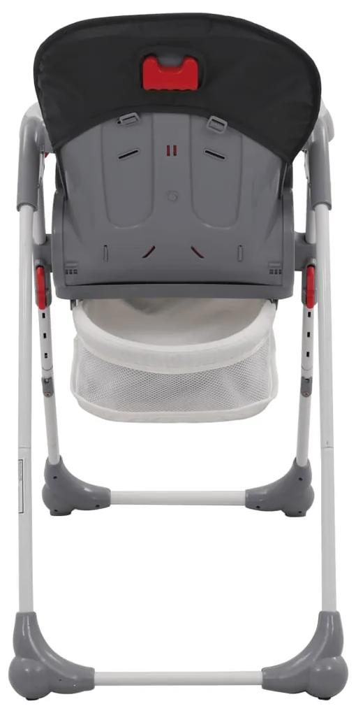 vidaXL Dětská jídelní židlička šedá