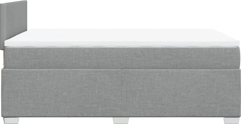 Box spring postel s matrací světle šedá 120 x 200 cm textil 3285848