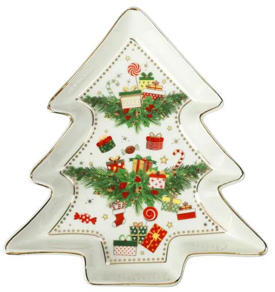 Vánoční porcelánová tác/mísa 19cm ELFOMAGIA BRANDANI