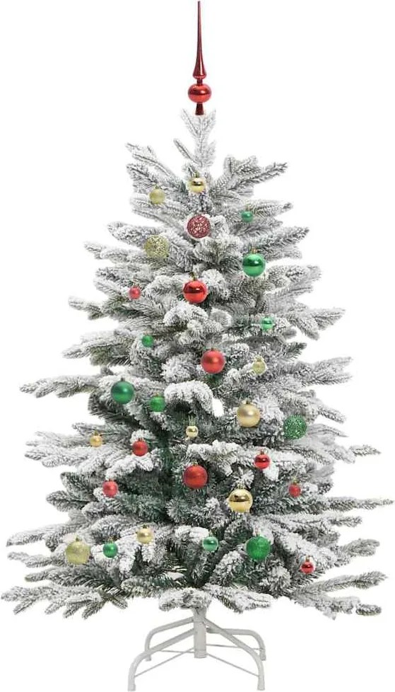 Umělý Skládací Vánoční Strom Bílá 150 cm PE a PVC 3395639