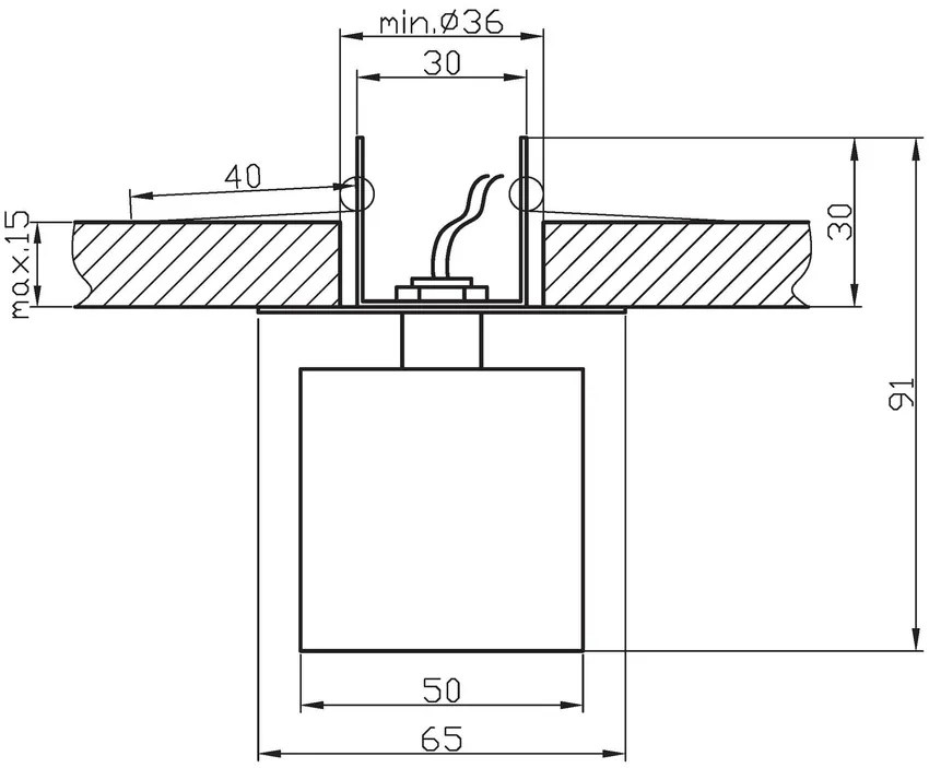 Bodové světlo SK-18 Candellux Fialová