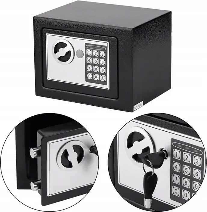 RETOO Elektronický trezor s PIN kódem Retoo E058 - černý