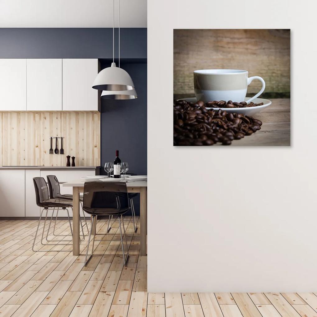 Obraz na plátně, šálek kávy - 30x30 cm