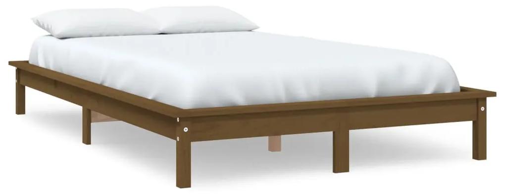 Rám postele medově hnědý masivní borovice 150 x 200cm King Size - Default Title
