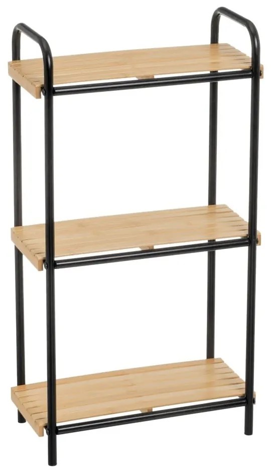 Bambusový regál v černo-přírodní barvě 41x77 cm – Casa Selección
