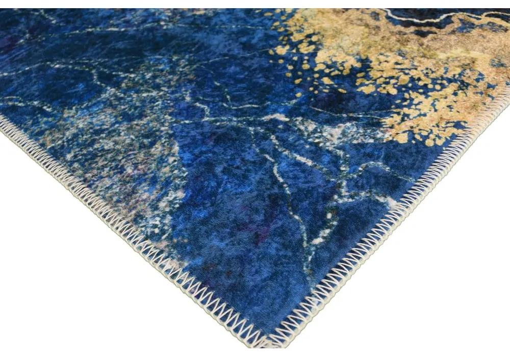 Modrý/ve zlaté barvě koberec 140x80 cm - Vitaus