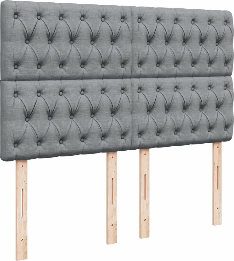 Box spring postel s matrací světle šedá 160 x 200 cm textil 3292846