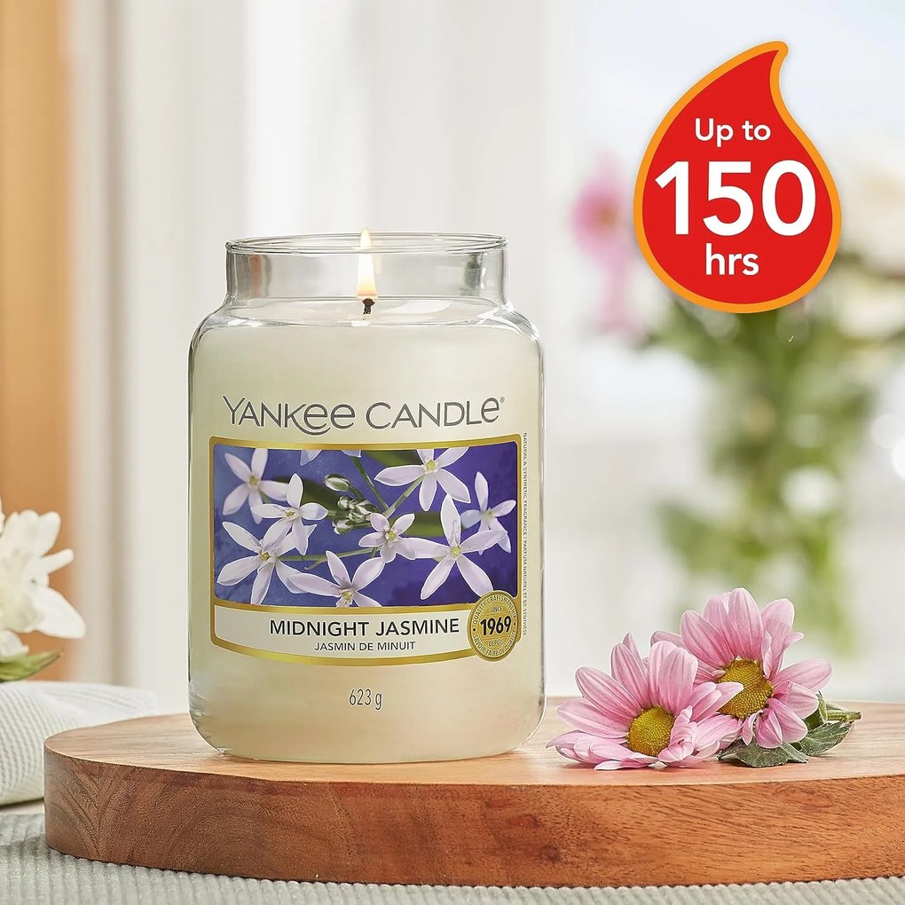 Yankee Candle vonná svíčka Classic ve skle velká Midnight Jasmine 623 g