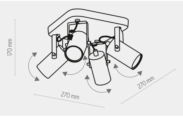 Bodové svítidlo REDO 4xGU10/10W/230V bílá