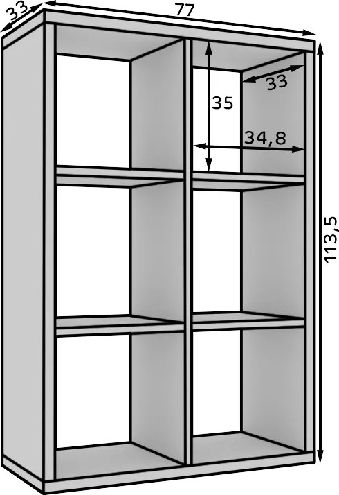 ADRK Furniture Regál Cleo IV BS-CLE-IV-S