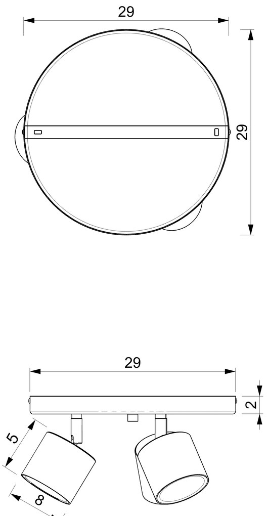 Bodové svítidlo Dixie, 3x růžové kovové stínítko, w/ch, o