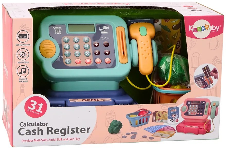 RKToys Dětská pokladna s mincemi