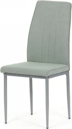 Jídelní židle zelená látka šedé kovové nohy DCL-379 GRN2
