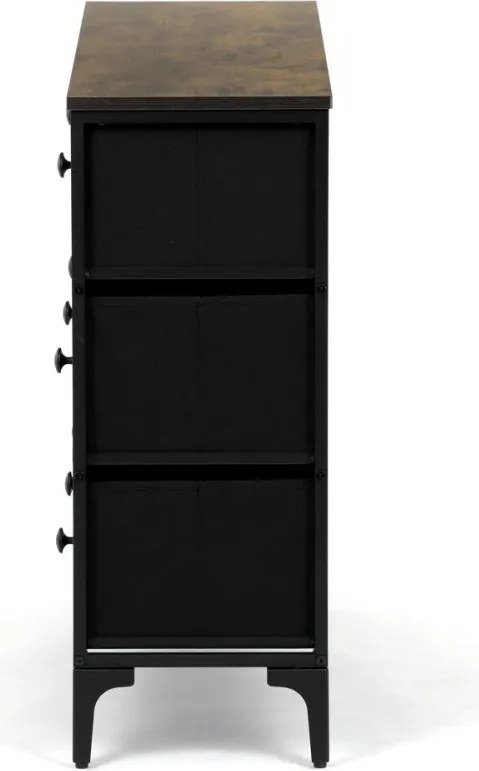 Komoda AUK-W2104 BK, mdf, vícebarevná (103 x 30) cm